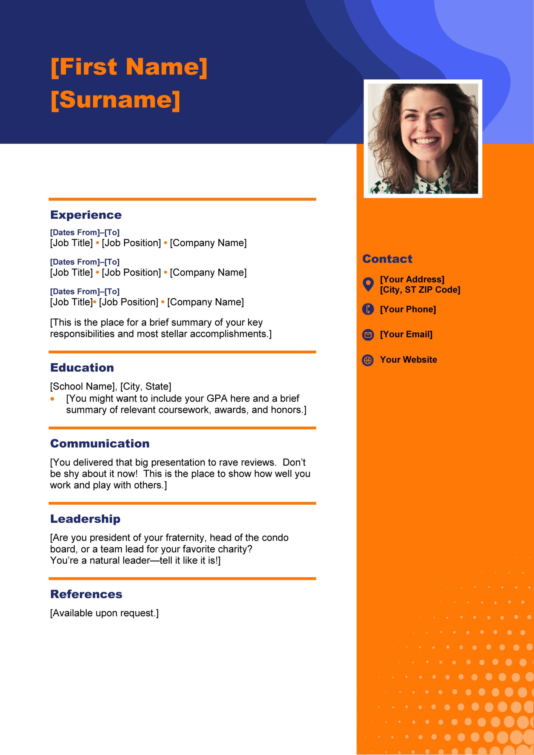 Download and Customize Your Resume/CV Templates in MS Word Format ...