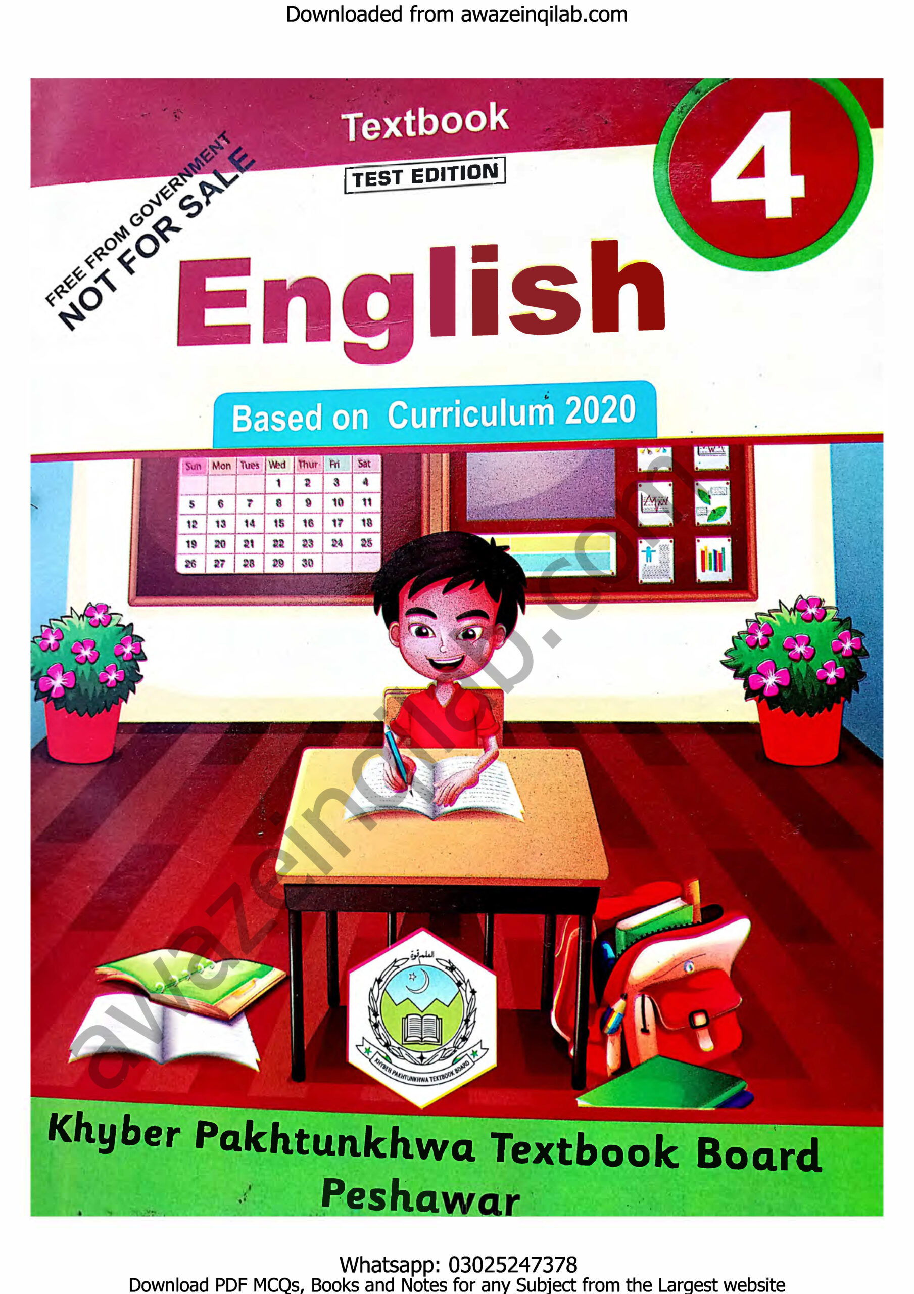 English book for 4th class KPK Textbooks - awaz e inqilab