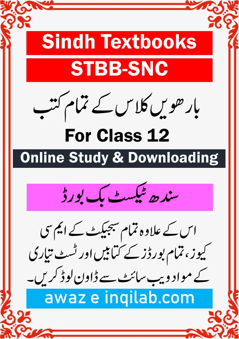 Class 12 books Sindh Textbook pdf - awaz e inqilab
