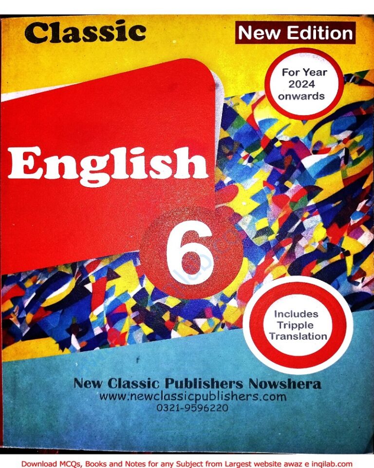 English New Guide 2024 for 6th class KPK Textbooks pdf - awaz e inqilab