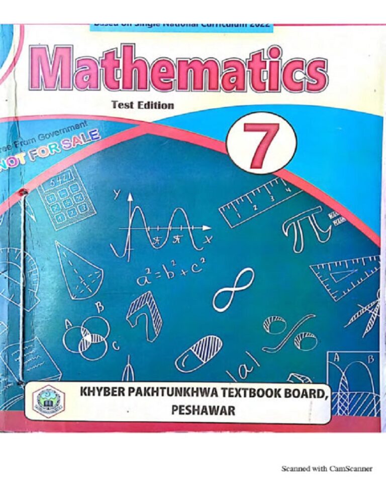 Mathematics book for 7th class KPK Textbooks - awaz e inqilab