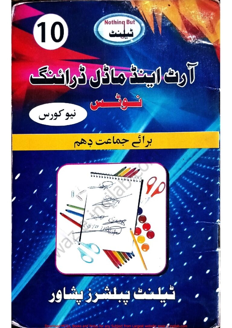 Art and model drawing Guide for 10th class KPK Textbooks pdf - awaz e ...