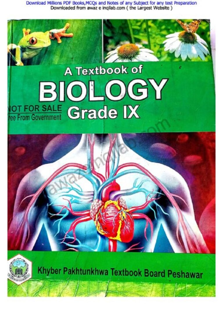 Biology Book for 9th class KPK Textbooks pdf - awaz e inqilab
